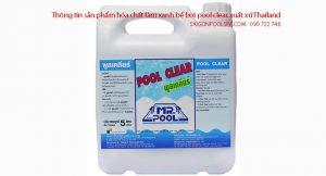 Hóa Chất Làm Xanh Hồ Bơi Pool Clear mạnh mẽ và nhanh chóng